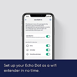 Echo Dot (5th Gen) Glacier White with eero Mesh Wifi Router