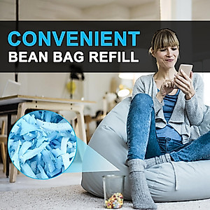 DR.DUDU 2.5lbs Bean Bag Filler Foam, Shredded Gel Memory Foam Filling, Premium Soft and Comfortable Pillow Stuffing Foam for Couch Cushion Dog Bed Chair Arts Crafts Stuffed Animal