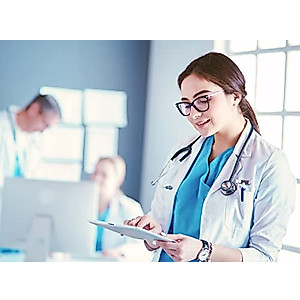 NY Threads Professional Lab Coat for Women, Full Sleeve Cotton Blend Long Medical Coat (White, Small)