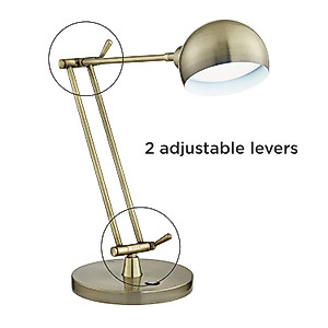 OttLite Refine LED Antique Brass Desk Lamp