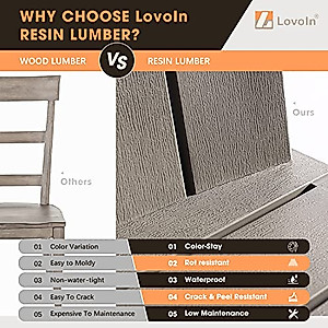 LovoIn Adirondack Chair Outdoor Patio Chairs with Cup Holder, Low-Maintenance Weather-Resistant Poolside Chair for Deck, Garden, Fire Pit, Modern Design, Max Weight 350lbs, Taupe