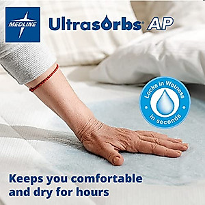 Medline Ultrasorbs AP Drypads, Super Absorbent Disposable Underpad, 30 x 36 inches, 10 Count (Pack of 4), Great for use as Bed pad Protector, Furniture Protection, Incontinence Care