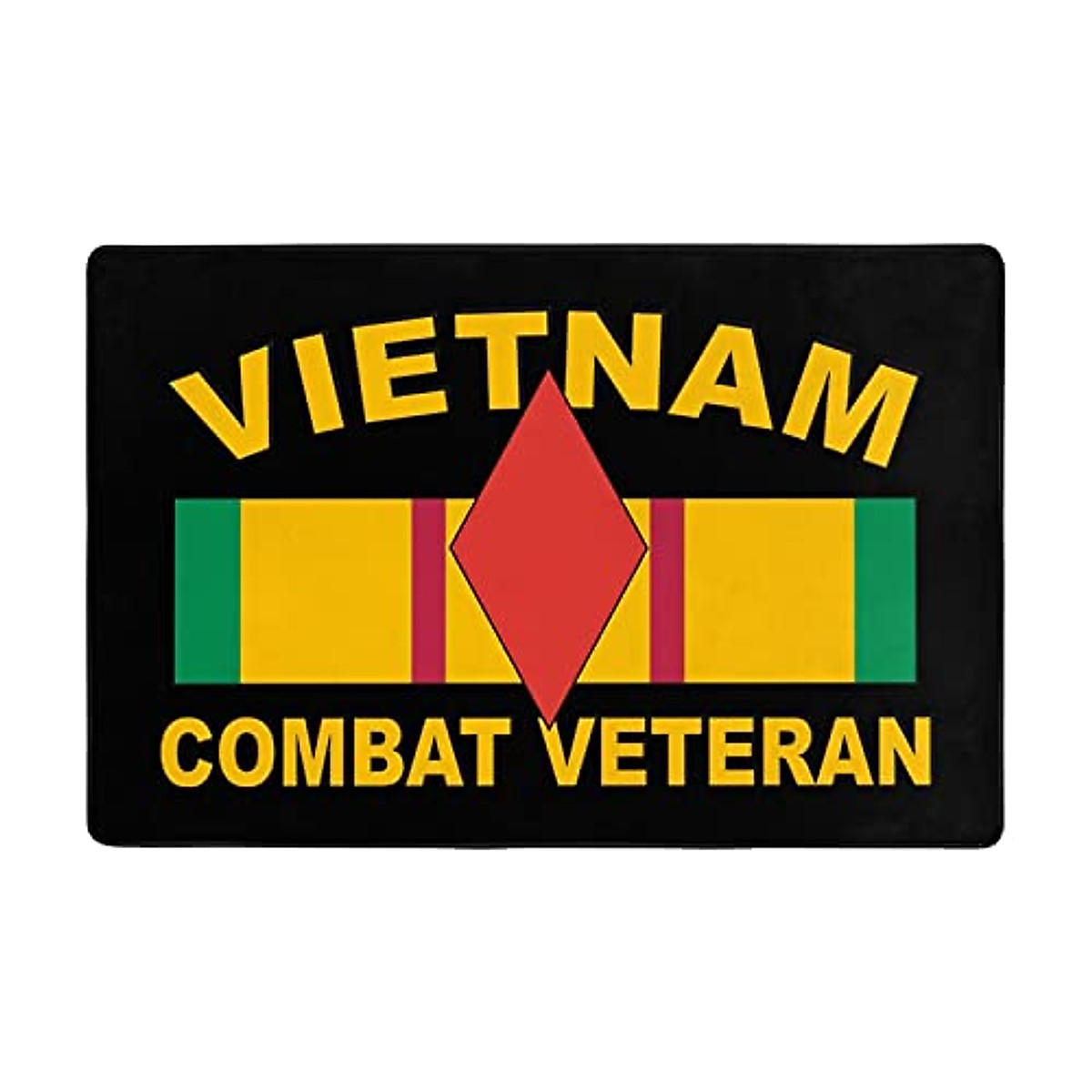 5th Infantry Division 'Red Diamond' Vietnam Combat Veteran Area Rug Living Room Bedroom Kitchen Sofa Bedside Carpet Floor Mats 36"X24"