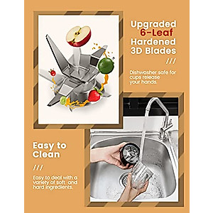 VEWIOR 20 Pieces Smoothie Blender for Shakes and Smoothies, 1000W Blenders for Kitchen, Protein Drinks, Bullet Personal Blender with 2 * 22Oz Smoothie Cups with Lids