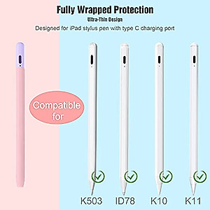 Case for Stylus Pen Silicone Stylus Pen Cover Holder Anti-Slip Stylus Pen Sleeve Compatible with Type C Charging Port Stylus Pen