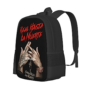 TUNLEY Anuel Rapper AA Singer Backpack Large Capacity Leisure Travel Backpack Book Bag Outgoing Daypack 12.5x5.5x16.5 inch