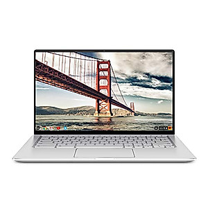 ASUS Chromebook Flip C434 2 in 1 Laptop, 14" Touchscreen FHD 4-Way NanoEdge Display, Intel Core M3-8100Y Processor, 4GB RAM, 32GB eMMC Storage, Backlit Keyboard, Silver, Chrome OS, C434TA-DH342T