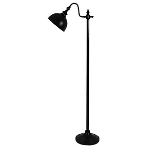 Decor Therapy Chloe Steel Pharmacy Floor Lamp, Matte Black