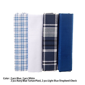 Retreez 8 Piece Pure Cotton Assorted Men's Handkerchiefs Hanky Gift Box Set - Assorted Set 001