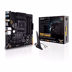 ASUS TUF Gaming B550M-PLUS (WiFi 6) AMD AM4 (3rd Gen Ryzen™) microATX Gaming Motherboard (PCIe 4.0, 2.5Gb LAN, BIOS Flashback, HDMI 2.1, USB 3.2 Gen 2, Addressable Gen 2 RGB Header and Aura Sync)