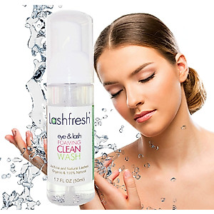 Lashfresh Foaming Clean Wash for Eyelash Extensions and Natural Lashes 50ml, Organic & 100% Natural. Sensitive formula.