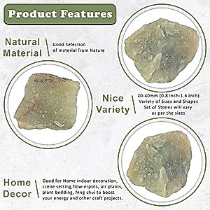 Crocon 1/4 LB Green Jade Rough Bulk Natural Stone Raw Gemstone Tumbling Cabbing Polishing Gem Mining Chakra Balancing Reiki and Crystal Healing Good Luck Home Office Decor