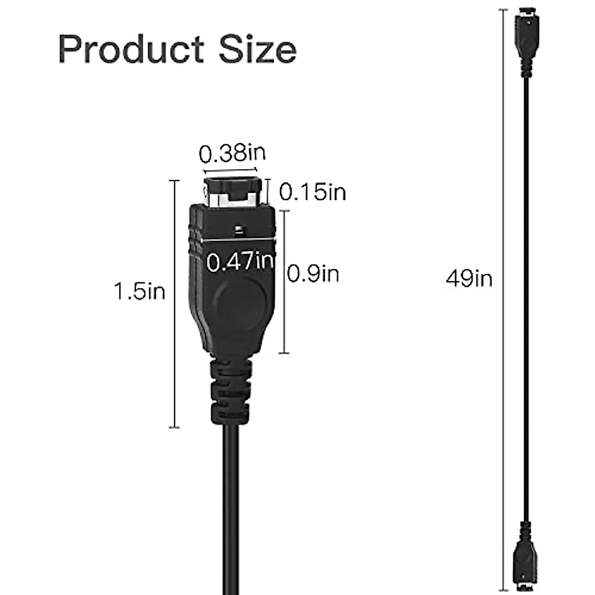 GBA Link Cable, 2 Player Link Cable Connect Cord GBA Connection Line for Nintendo Gameboy Advance SP/Gameboy Advance, 3.9ft