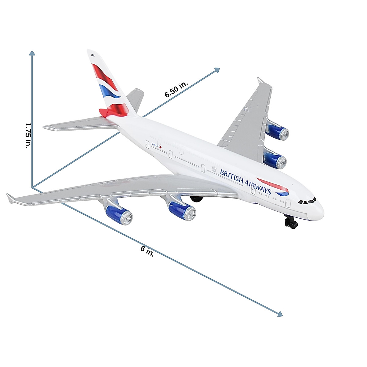 Daron Worldwide Trading RT6008 British Airways A380 Single Plane, White