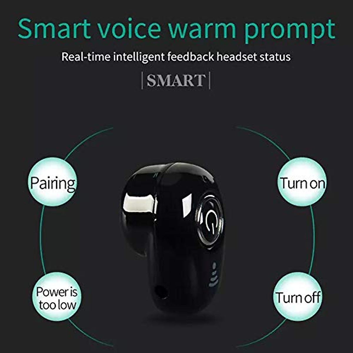 Gilroy Bluetooth Earbud, Single Wireless Earphone, Mini Bluetooth Headset Hands-Free Car Headphone, Bluetooth Earpiece for Smart Phones PC TV Audiobook Rose Gold