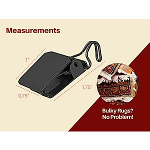 Small Tapestry Hangers (10 Pieces) Black Hook Based Clips for Wall Hanging Rugs and Paintings by Wise Linkers