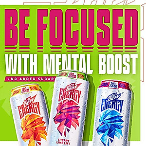MTN Dew Energy, Pomegranate Blue Burst,16oz Cans (12Pack)
