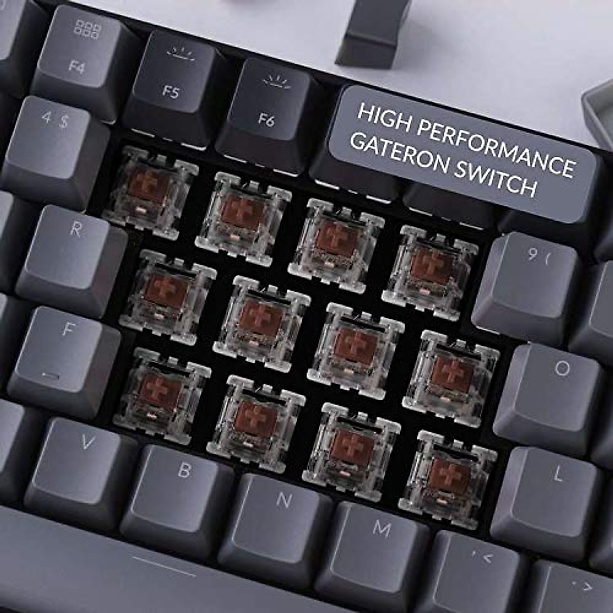 Keychron K4 96% Layout 100 Keys Wireless Bluetooth 5.1/Wired USB Mechanical Gaming Keyboard with Gateron G Pro Brown Switch RGB Backlight N-Key Rollover for Mac Windows PC-Version 2