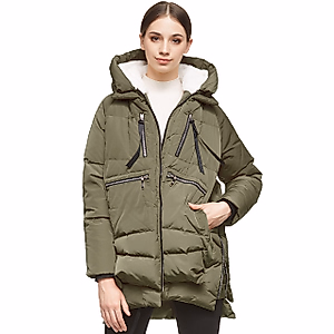 Orolay Women's Thickened Down Jacket Green L