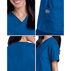 Landau Scrub Zone Relaxed Fit 2-Pocket V-Neck Scrub Top for Women 70221