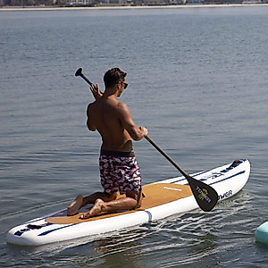 TOWER Inflatable 10’4” Stand Up Paddle Board - (6 Inches Thick) - Universal SUP Wide Stance - Premium SUP Bundle (Pump & Adjustable Paddle Included) - Non-Slip Deck (Yachtsman - 10'4")