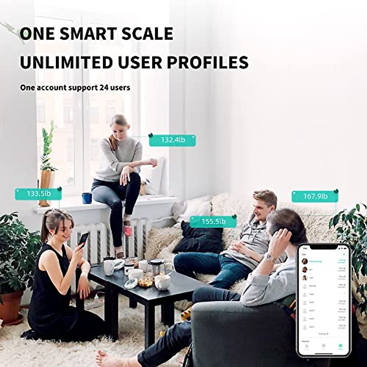 Body Fat Scale, Posture Extra Large Display Digital Bathroom Wireless Weight Scale Composition Analyzer with Heart Rate Heart Index & Body Shape Index with Free APP 400Lb Black