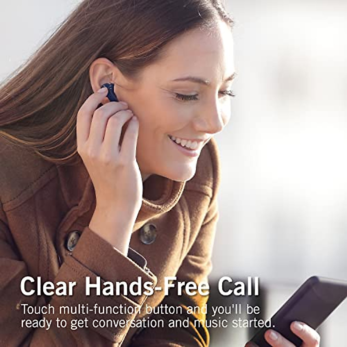 Nautica T200 True Wireless Stereo Earbuds Bluetooth v5.1 TWS in-Ear Earphones with Built-in Mic, Wireless Bluetooth Earbuds with Charging Case Intelligent Touch control, Ergonomic design & Sweat-Proof