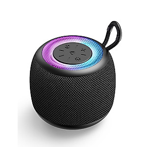 LENRUE F62 Portable Bluetooth Speaker with Bluetooth 5.3, RGB Lights, Stereo Sound & bass, Compact Size, IPX5 Waterproof, Lightweight Travel Speaker for Car Bicycle Bag and More Outdoor