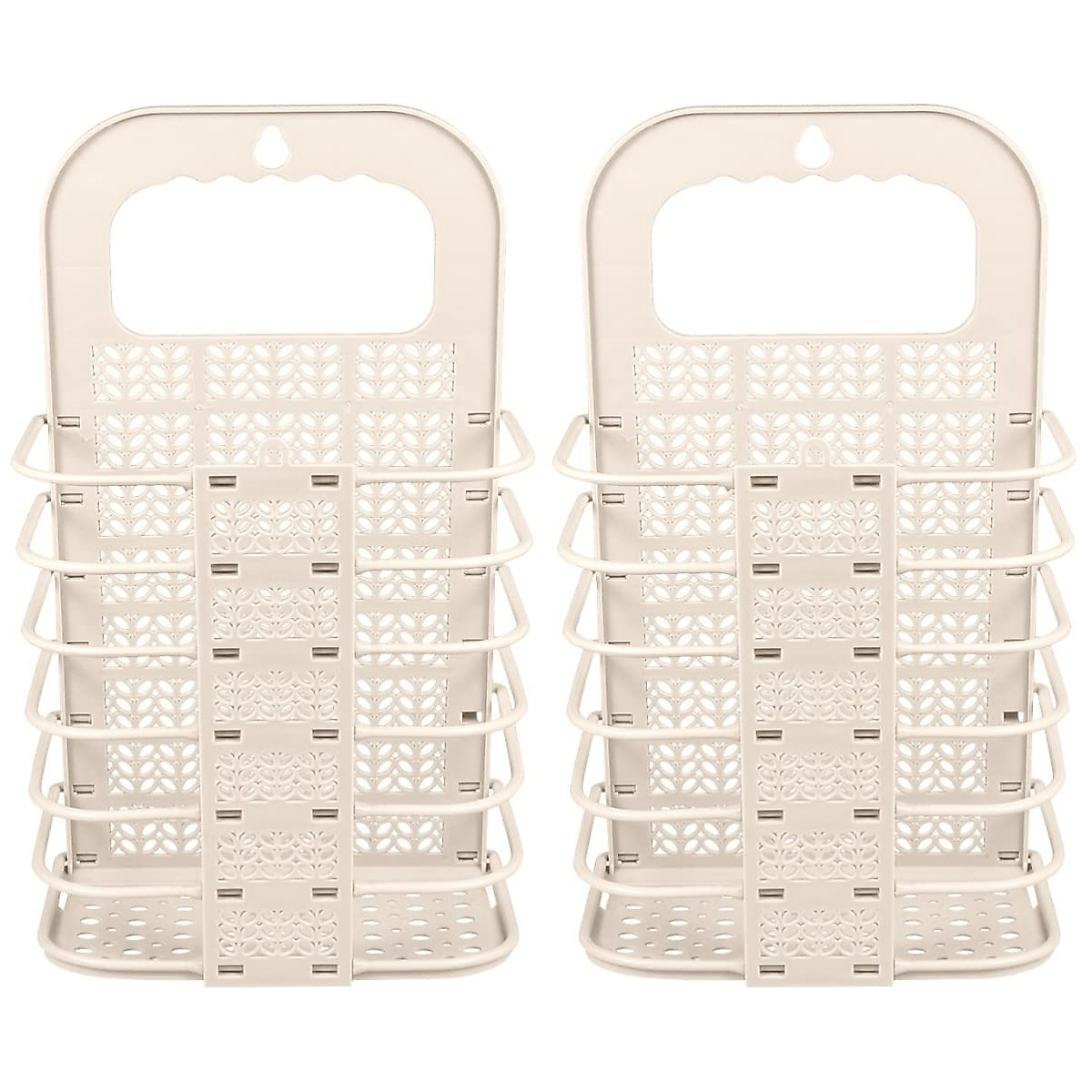 balacoo 2pcs Bath Wall Laundry Basket Foldable Laundry Hamper Multifunctional Basket Collapsible Laundry Baskets Wall Basket Wall Fruit Storage Basket White Guinea Pig Small Basket