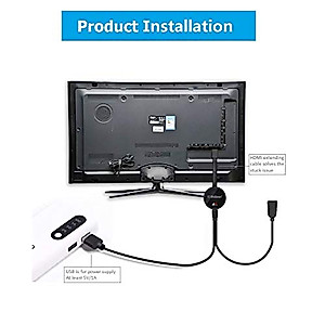 SmartSee Miracast Wireless Display Receiver 1080P HDMI WiFi Media Streamer Adapter Support Chromecast YouTube Netflix Hulu Plus Airplay DLNA TV Stick for Android/Mac/iOS/Windows (2.4G + Google Home)