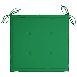 GOLINPEILO Patio Rocking Chair with Green Cushion Solid Teak Wood, Solid Wooden Frame Outdoor & Indoor Rocker for Garden, Patio, Balcony, Backyard Porch Rocker-AA