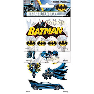 Batman Bedding Set Toddler Bed - Bundle with Batman Plushie, Throw Blanket, and Pillowcase for Twin Bed Plus Stickers, Activity Book, More | Batman Bedroom Set for Boys