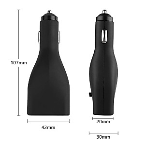 Surface Car Charger, 42W 12V 2.58A Power Supply for Microsoft Surface Pro 3/Pro 4/Pro 5/Pro 6, Surface Book, Surface Go, Surface Laptop with 5V 2.1A USB Charging Port (5Ft Cord)