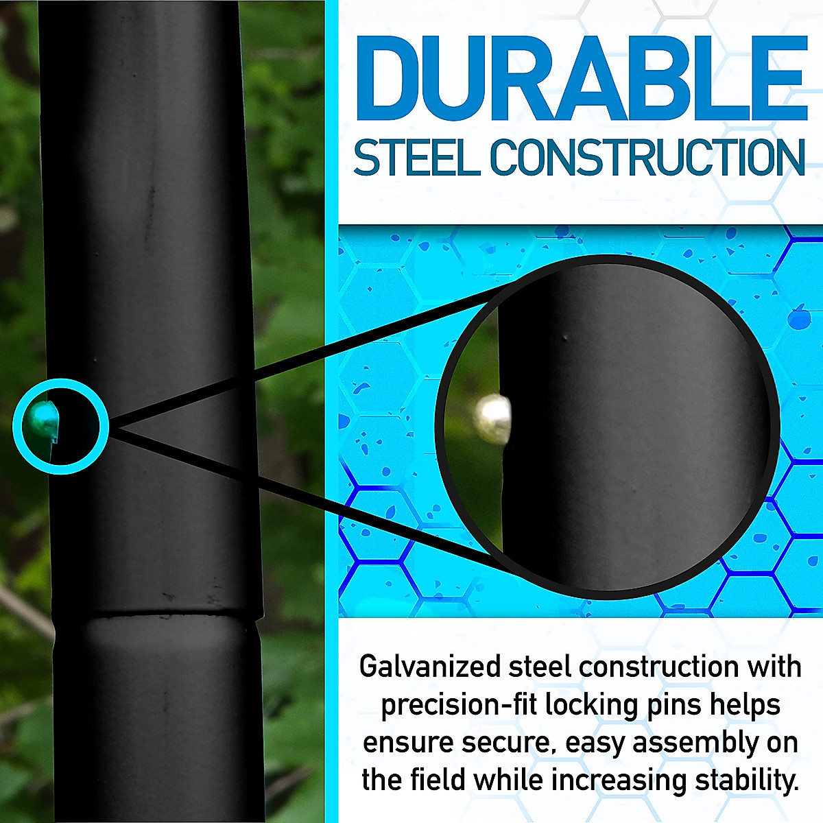 Franklin Sports Soccer Rebounder - Tournament Steel Soccer Rebounding Net - Perfect For Backyard Soccer Practice and Soccer Training - 12'x6' Soccer Bounce Back Rebounder - Black