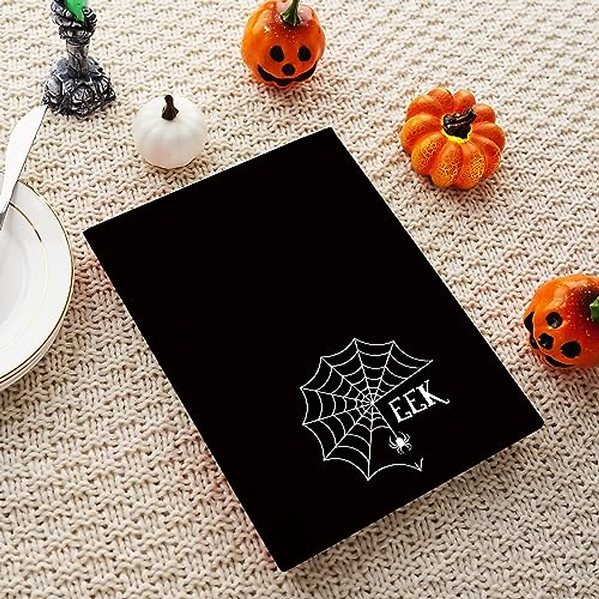 Halloween Kitchen Towels Funny Ghost Cat Halloween Dish Towels Set of 4, Hand Towel 18x26 Inch Drying Cloth Towel for Kitchen Home Decoration