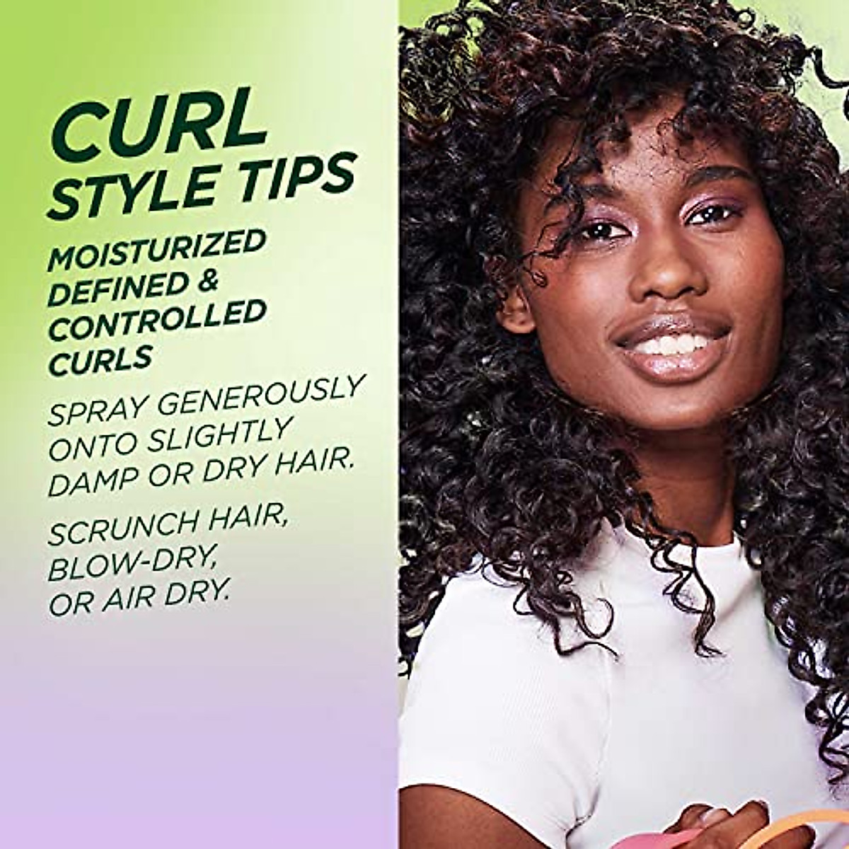 Garnier Fructis Style Curl Shape Defining Spray Gel for Curly Hair, 8.5 Fl Oz, Pack of 3
