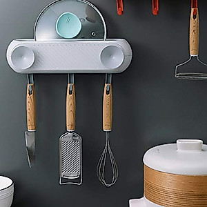 XJJZS Pot Lid Cutting Board Storage Rack Wall Hanging Pot Lid Rack with Hooks Kitchenware Organizer Kitchen Hooks Home Tools (Color : A)