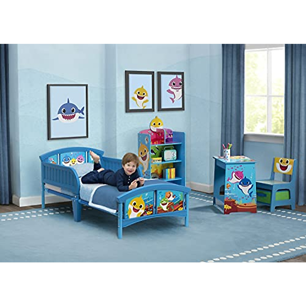 Delta Children Plastic Toddler Bed, Baby Shark