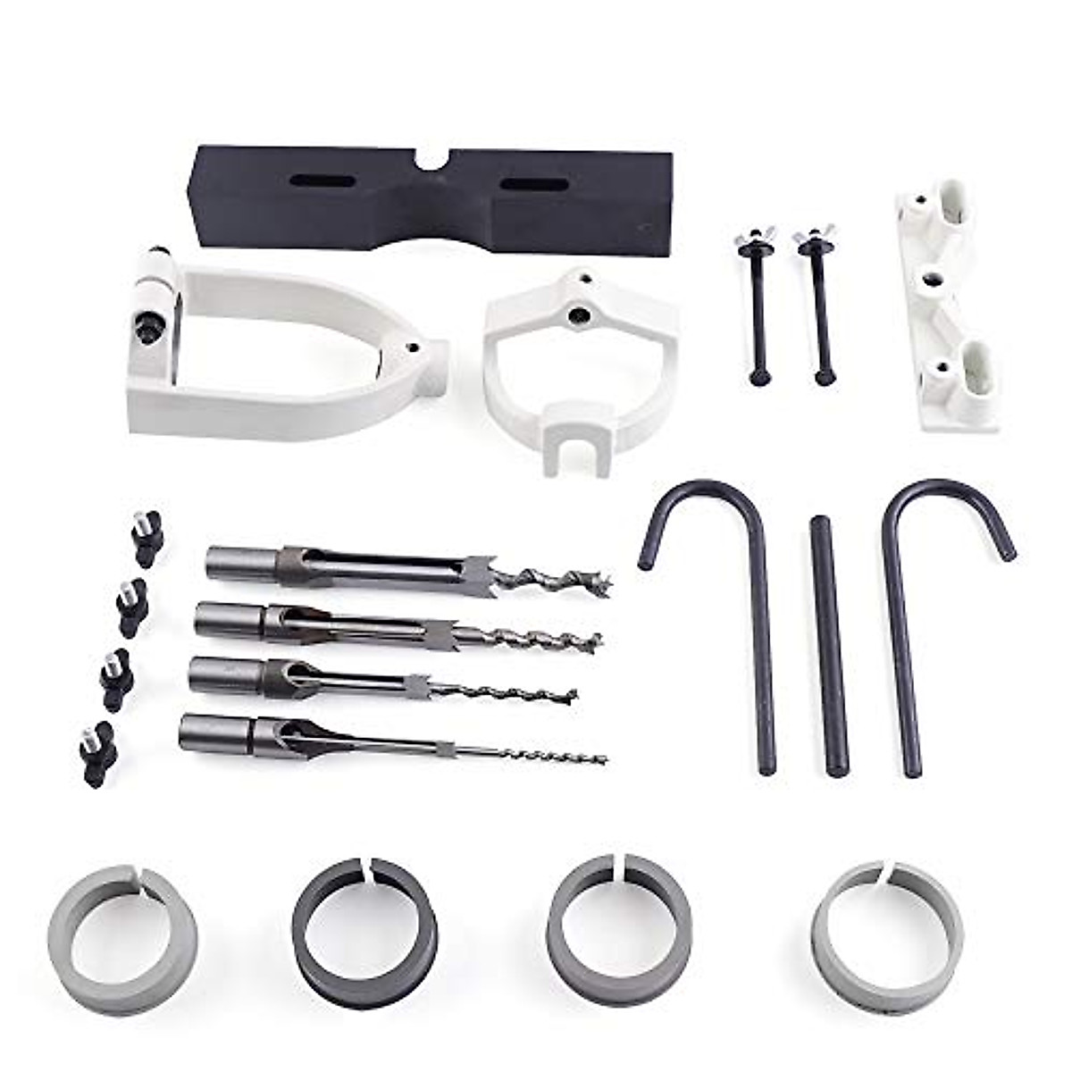 Woodworking Bench Mortiser Bench Drill Locator Set Square Hole Chisel Drilling Machine Location Tool Tenon Joint Mortising Attachment for Drill Press