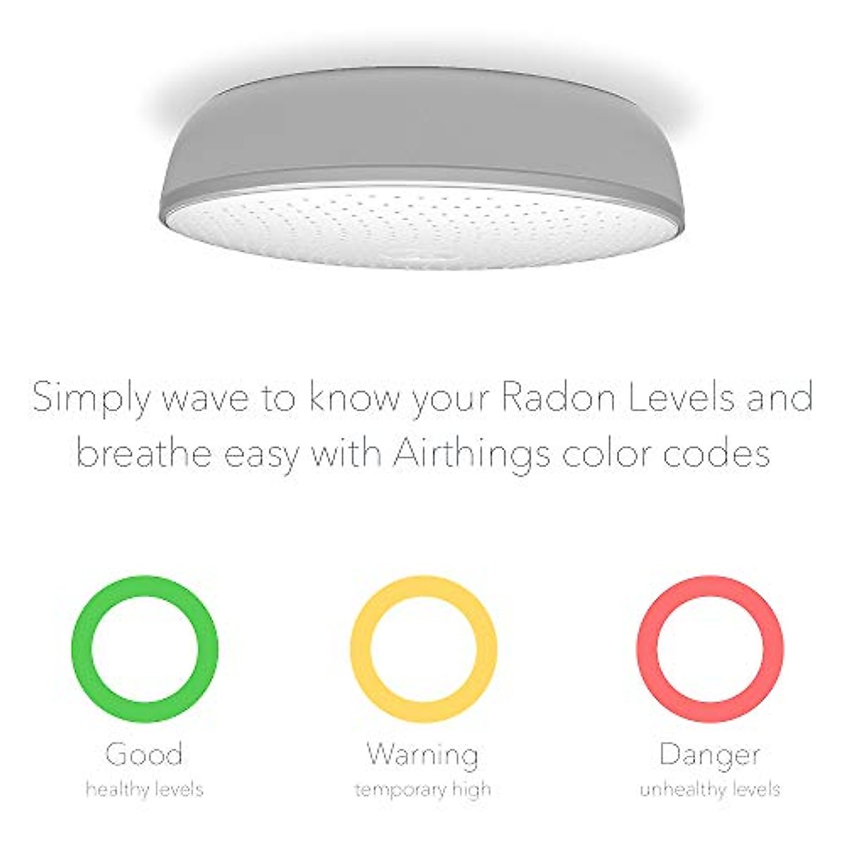 Airthings Wave 1st Generation - Smart Radon Detector with free app – Easy-to-Use – Temp and Humidity – Accurate – No Lab Fees – Battery Operated