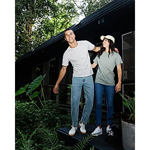 Hanes Men's T-Shirt Pack, Essential-T Cotton T-Shirt, Oxford Gray, Large, 4-Pack