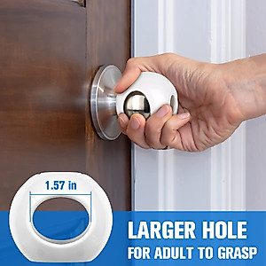 Door Knob Child Proof Universal Size 2.7" Diameter Baby Door Knob Safety Cover for Kids Easy Grip Baby Proof Door Knob Covers Hard for Toddlers to Open Child Safety Door Knob Covers (4 Pack)