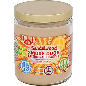 Smoke Odor Exterminator 13 oz Jar Candles Sandalwood, Pack of 2
