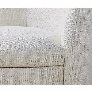 CHITA Swivel Barrel Chair, Comfy Boucle Accent Chair for Living Room, Cream