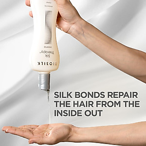 BioSilk Silk Therapy Shampoo, Gentle Hair Cleanser Delivers Healthy & Shiny Hair, Great For All Hair Types, Sulfate, Paraben, & Cruelty-Free, 12 Oz