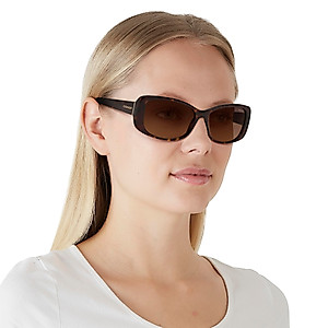 Coach HC8168 Sunglasses, Dark Tortoise/Brown Gradient, 56 mm