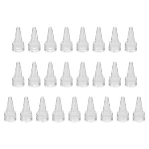 PATIKIL Twist Bottle Caps, 25Pcs 18/410 Squeeze Bottle Cap Replacement Caps for Glue Dispensing Bottles Dispensing Caps Paint Bottles, Clear