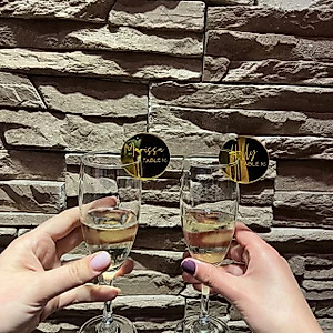 30pcs of Blank Mirror Acrylic Disc Drink Tag ,DIY Mirrored Place Card Wine Glasses Name Birthday Baby Wedding Engagement (Circle)