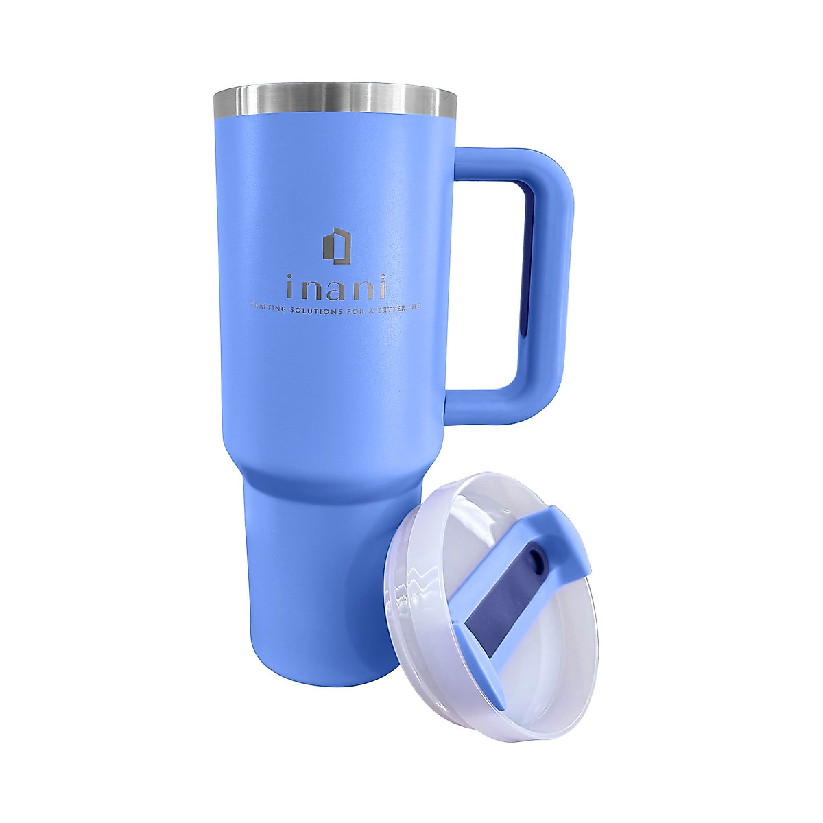 inani 40oz Tumbler With Handle And Straw, Insulated Travel Cup, Leak-Resistant, Spill-Proof Lid, Dishwasher Safe, BPA-Free, Double-Wall Insulated Premium Mug For Hot Or Iced Beverage, Storm Blue