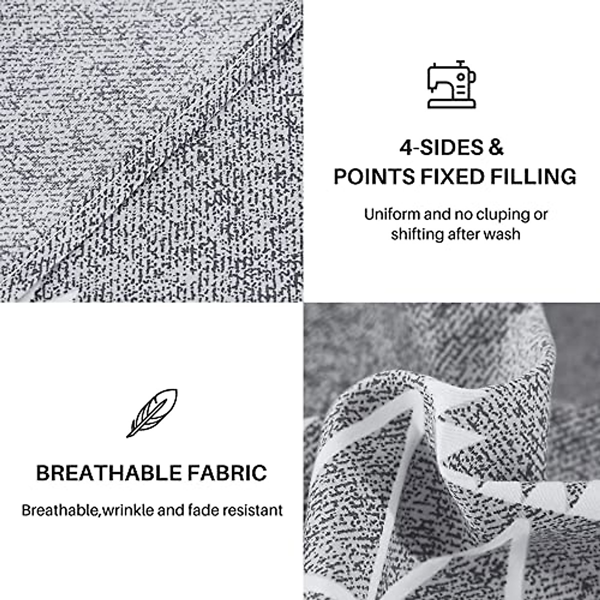 Atarashi Grey Comforter Set Twin, Soft Microfiber Reversible Gray Boho Down Alternative Comforter Set for Twin Bed- 2 Pieces (1 Solid Comforter + 1 Pillowcase), Bedding Duvet Set 66"x 90"